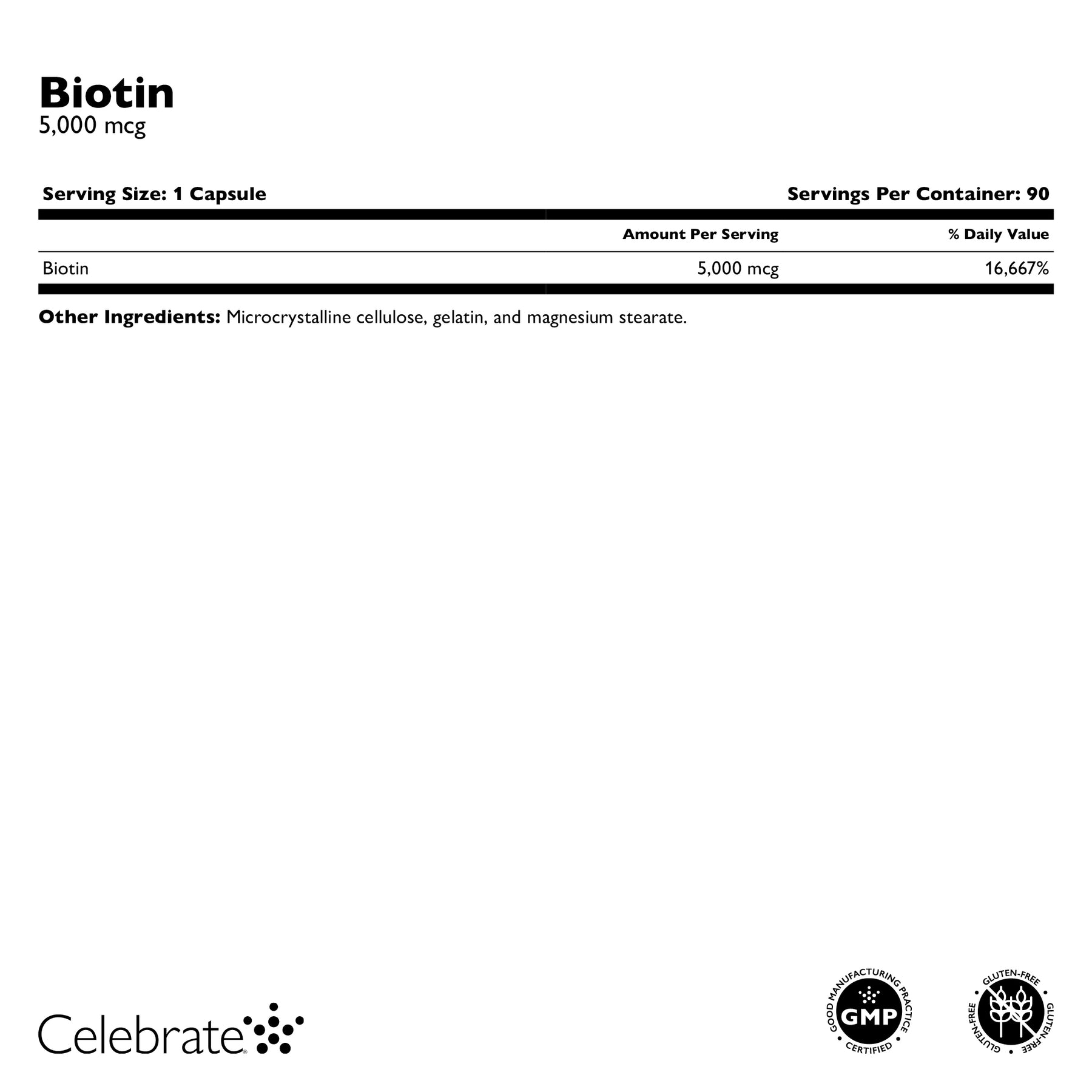 Biotin Capsules for Hair Growth - Celebrate