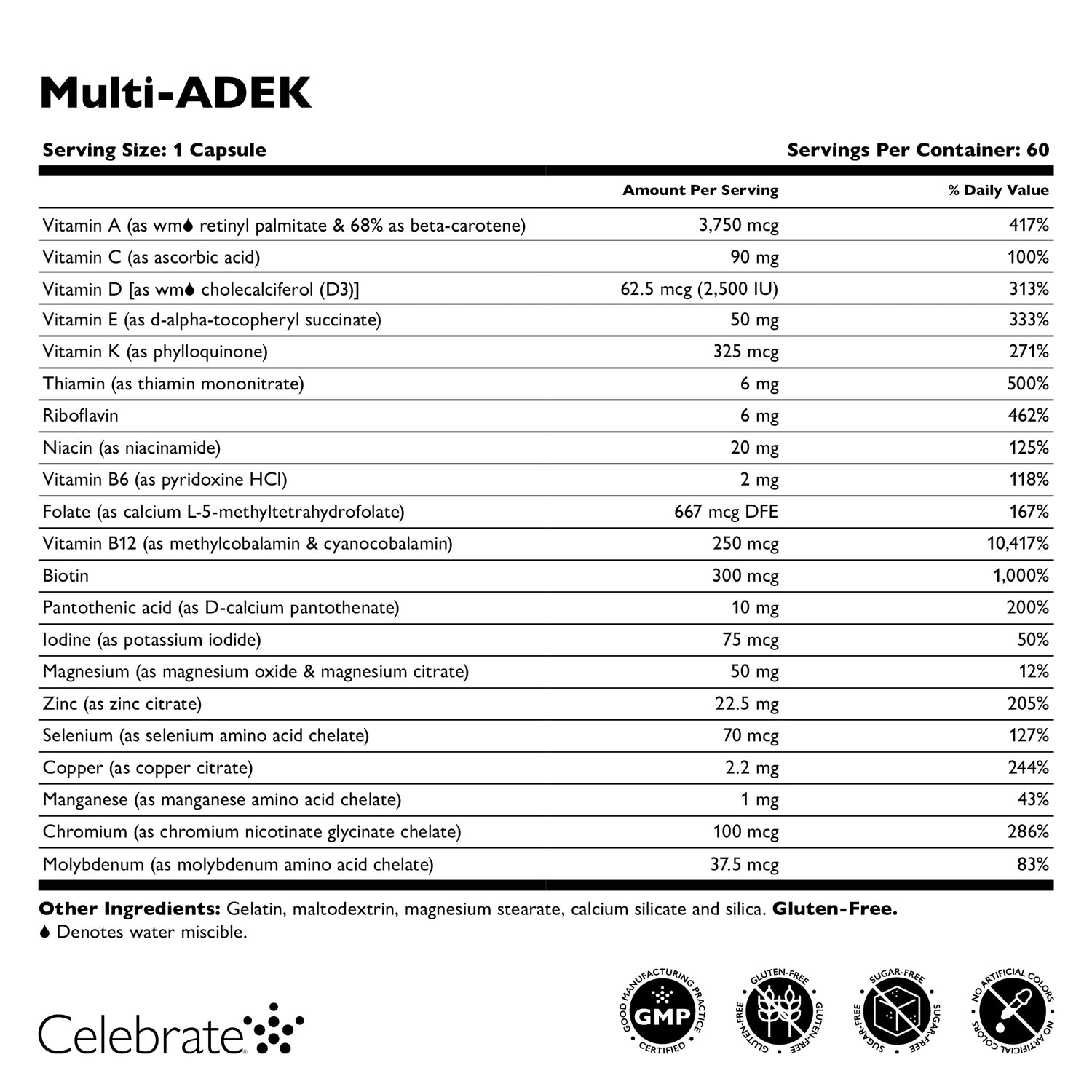 Multi ADEK Vitamin Capsules - Celebrate