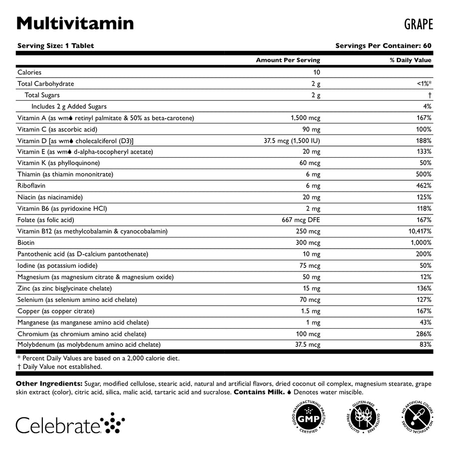Bariatric Multivitamin Chewable, Iron Free - Celebrate