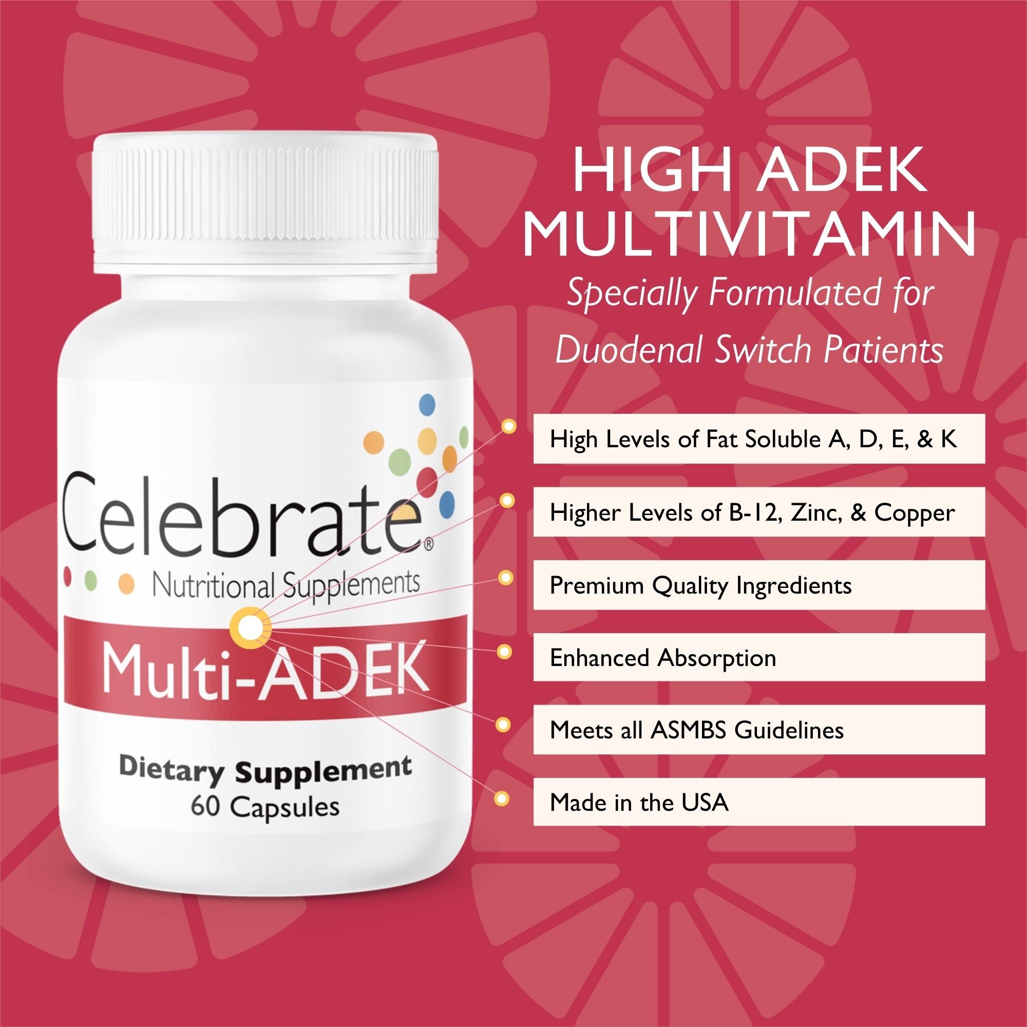 Multi ADEK Vitamin Capsules - Celebrate