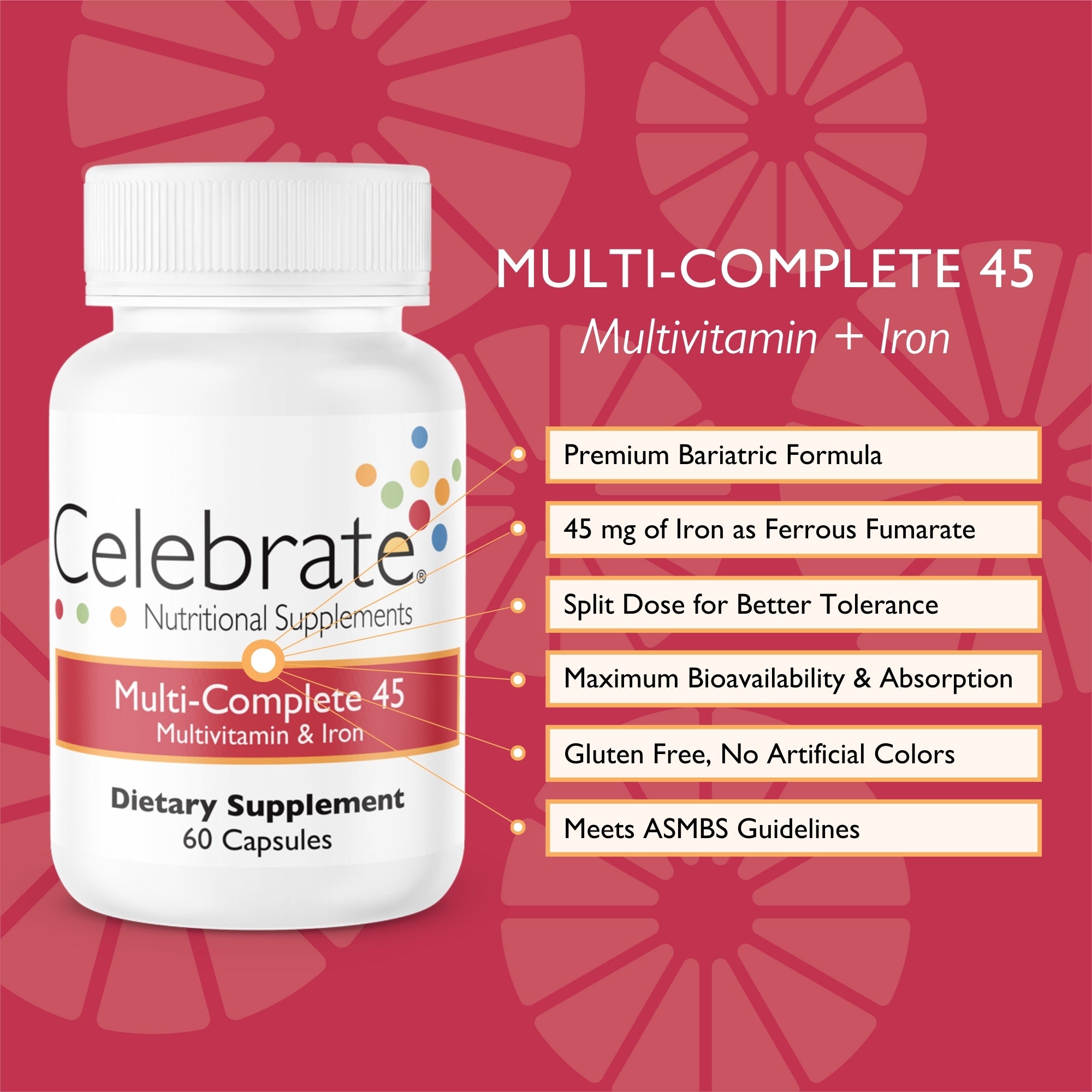 Multi-Complete 45 Bariatric Multi with Iron - Celebrate