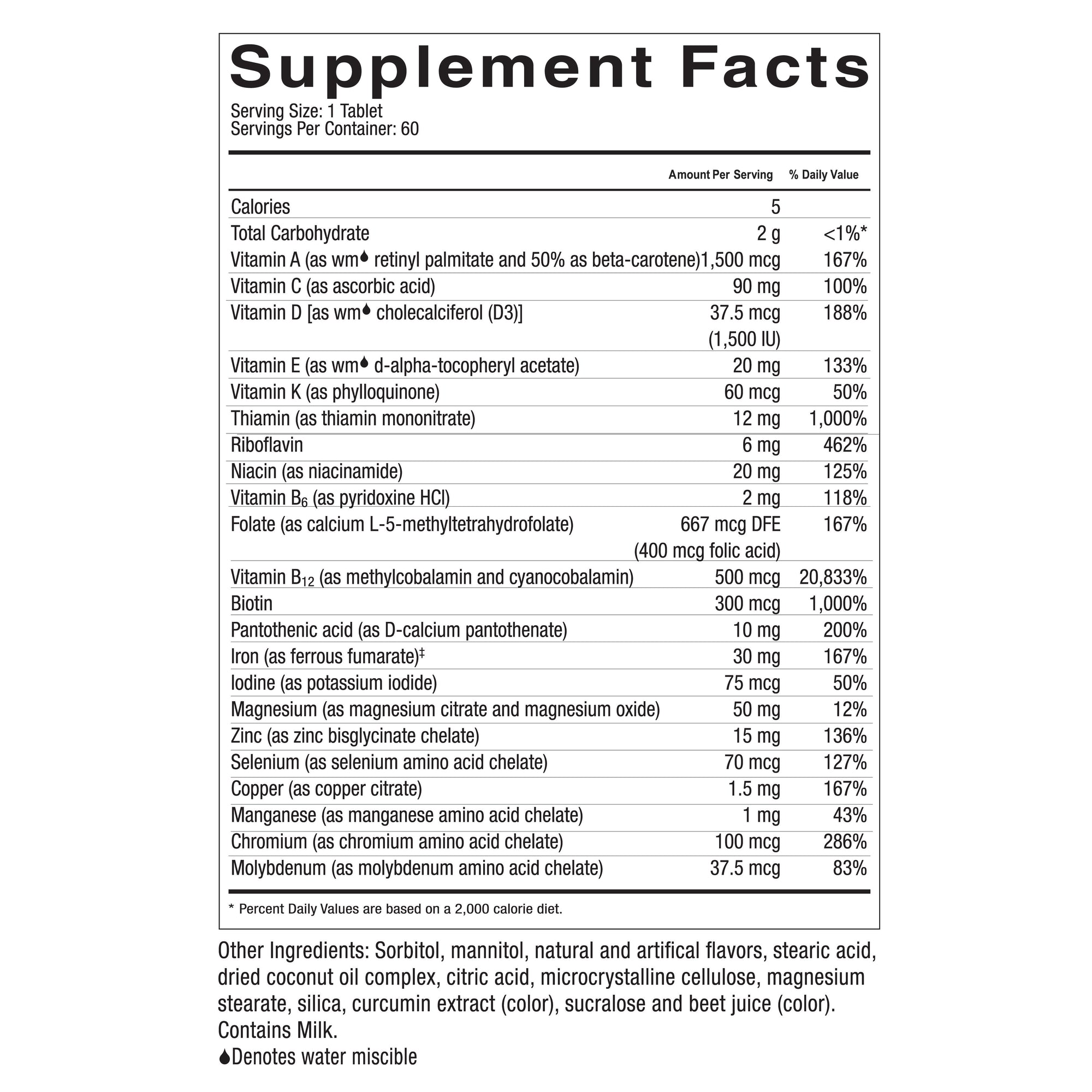 Multi-Complete 60 Chewable Bariatric Multivitamins with Iron