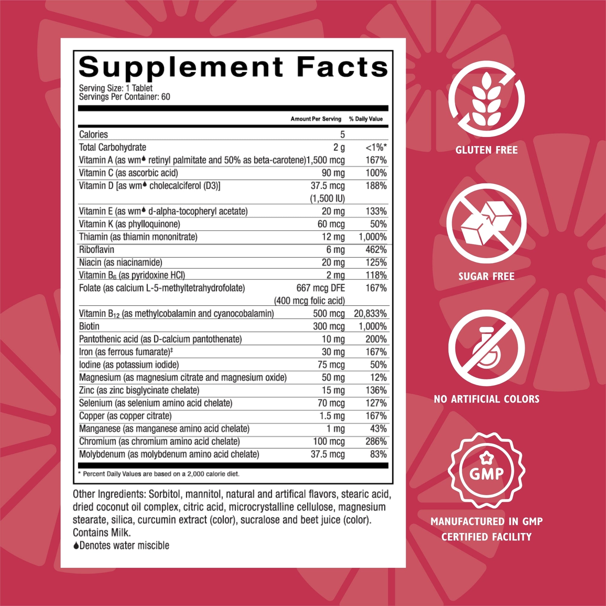 Multi-Complete 60 Chewable Bariatric Multivitamins with Iron