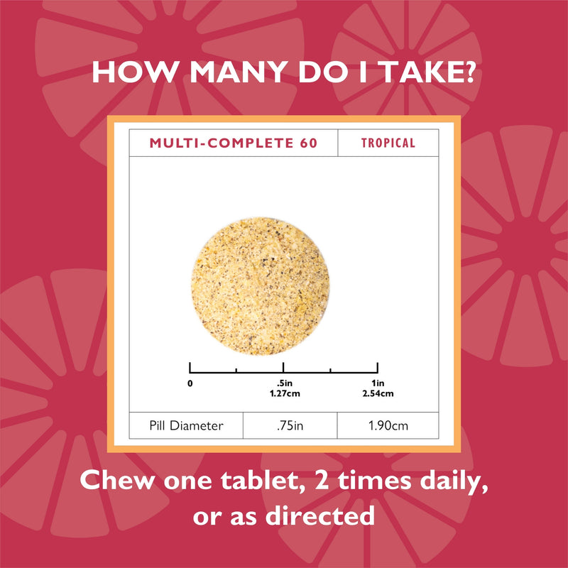 Multi-Complete 60 Chewable Bariatric Multivitamins with Iron